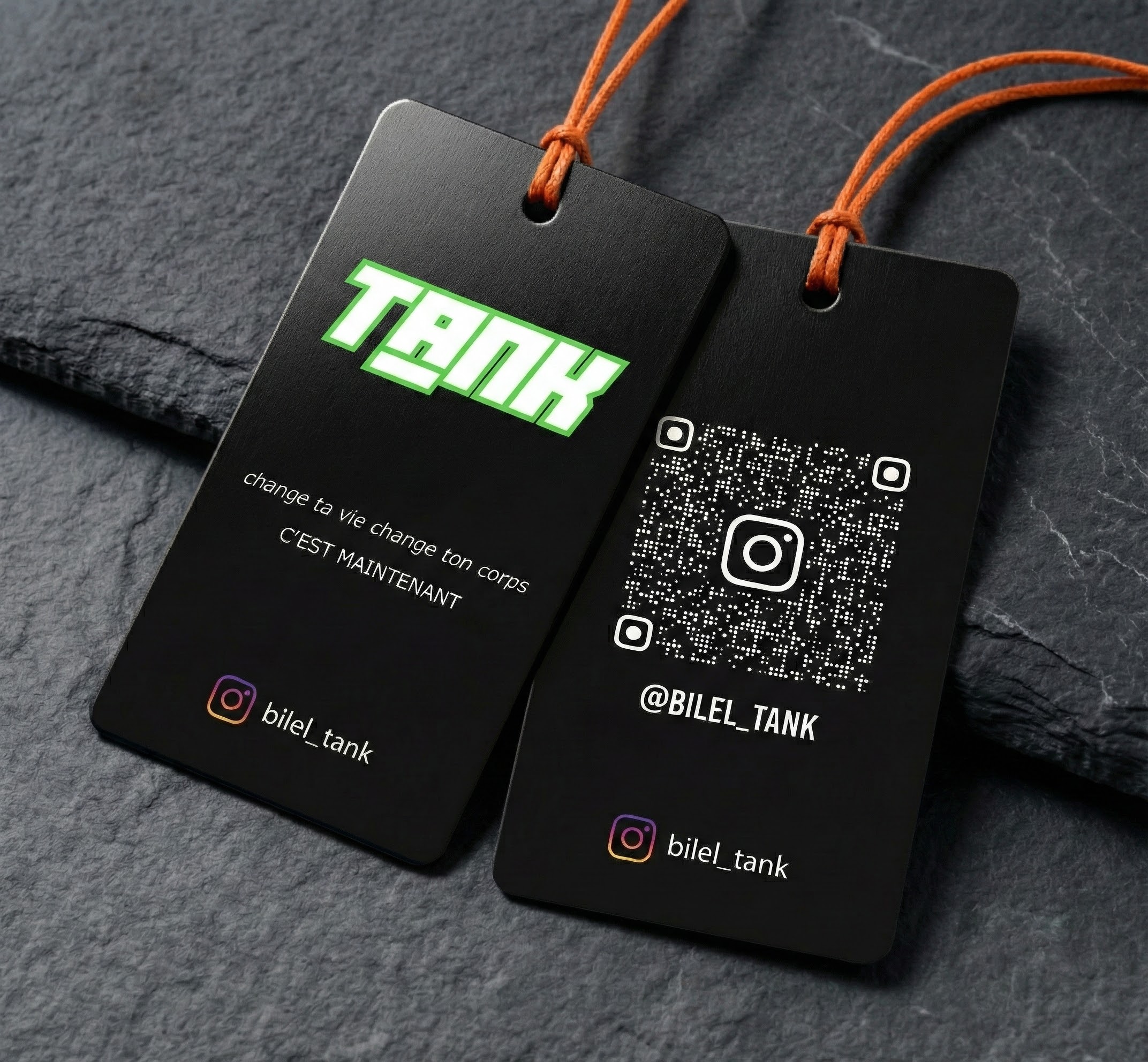 Premium Black Hang Tag with QR Code & Logo – Custom Clothing Tag ...